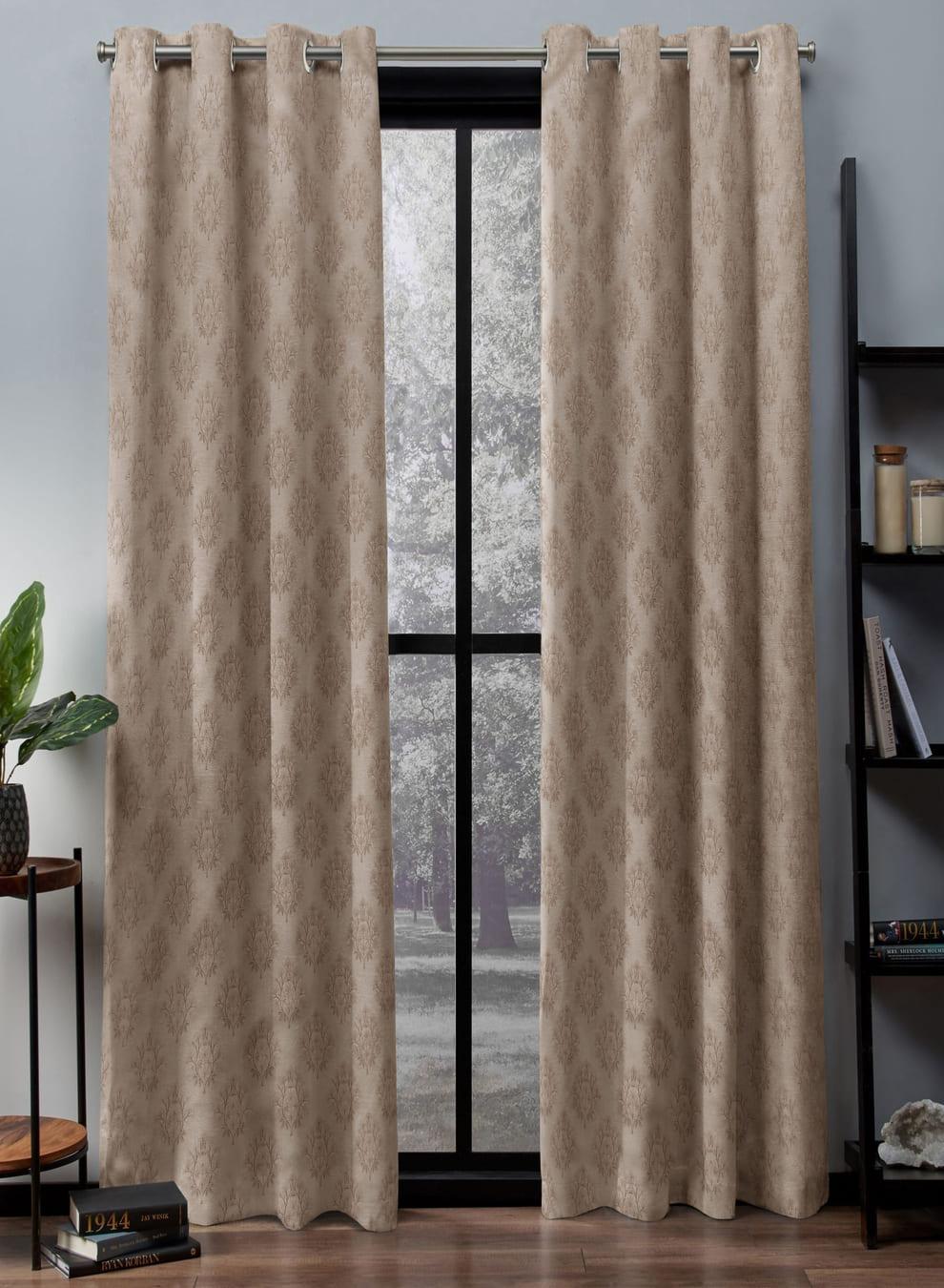 Flavia Jacquard Room Darkening Curtains | Intricate Floral Motifs | Cr ...